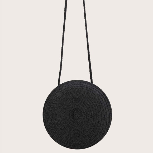 SHEIN | Bags | Shein Mini Minimalist Black Straw Purse | Poshmark